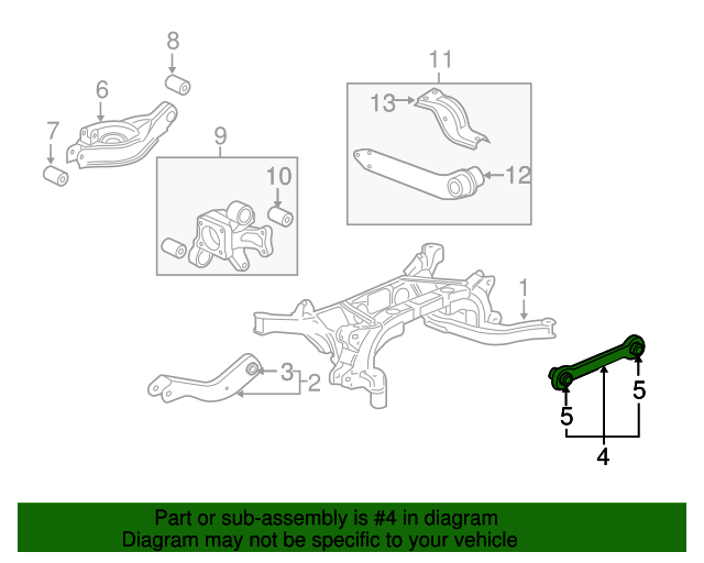 2005-2017 GM Rear Suspension Link 22678193 GM | GMPartsDirect.com