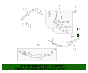 2006-2014 Hyundai Engine Coolant Pipe Gasket 25463-25000 | QuirkParts