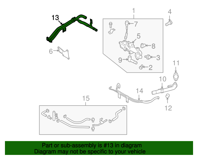 2010-2014 Hyundai Genesis Coupe Cooling Pipe 25470-2C400 | OEM Parts Online