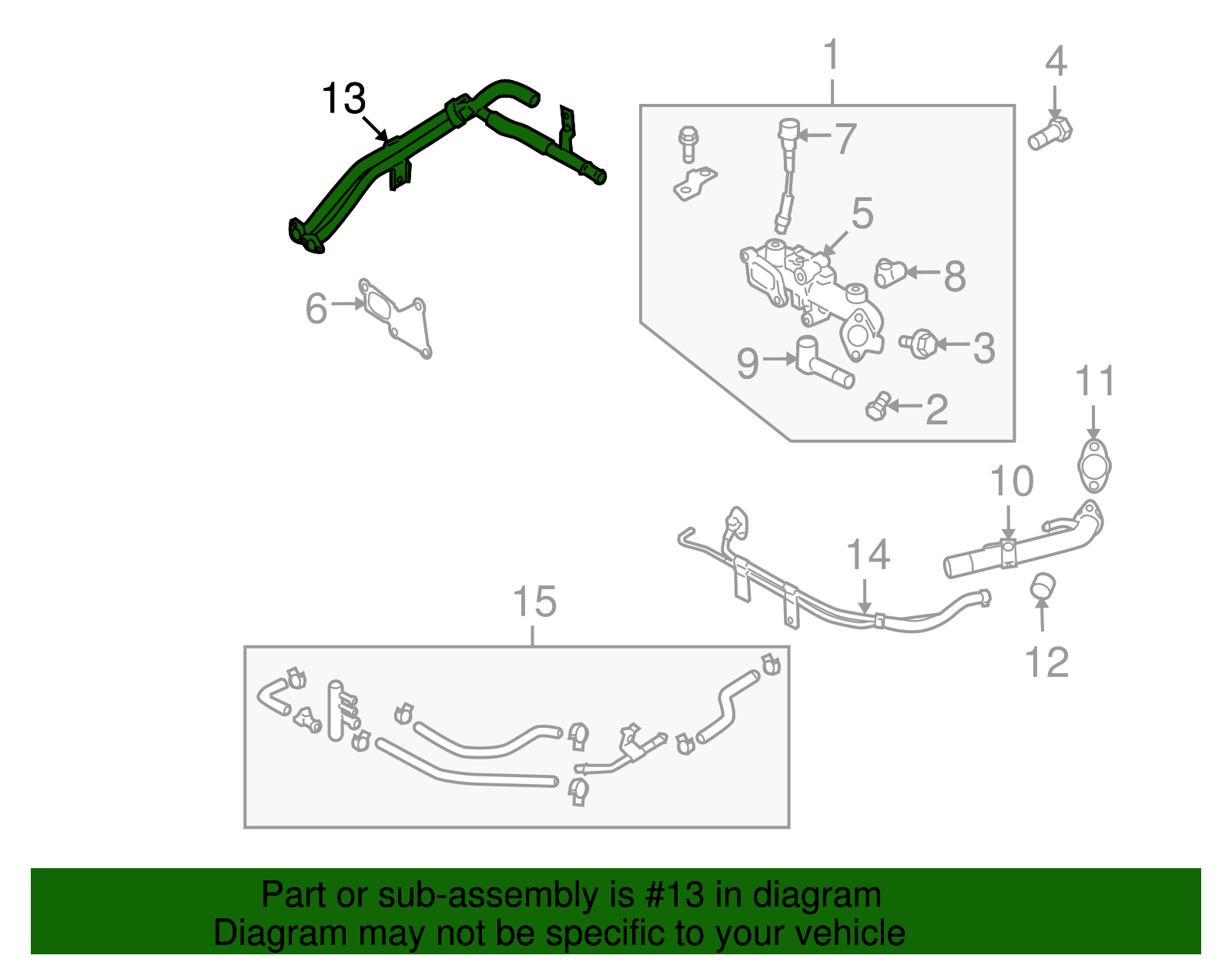 2010-2014 Hyundai Genesis Coupe Cooling Pipe 25470-2C400 | OEM Parts Online