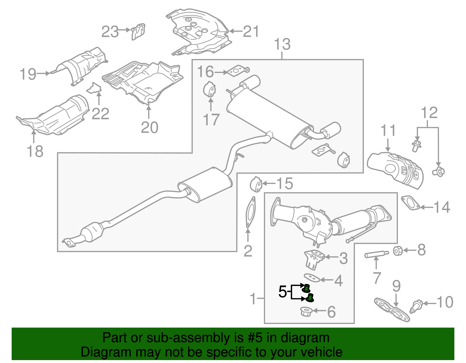 2012-2024 Ford Catalytic Converter Spacer BB5Z-5H294-A | Ford Parts Center