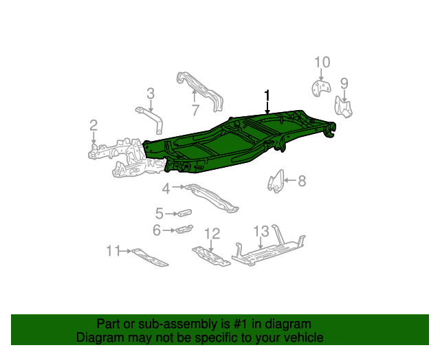 1997-2001 Ford F-150 Frame Assembly 1L3Z-5005-DH | QuirkParts