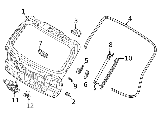 72800-AR000 - Lift Gate 2022-2024 Genesis GV70 | AutoNation Parts