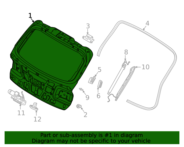72800-AR000 - Lift Gate 2022-2024 Genesis GV70 | AutoNation Parts