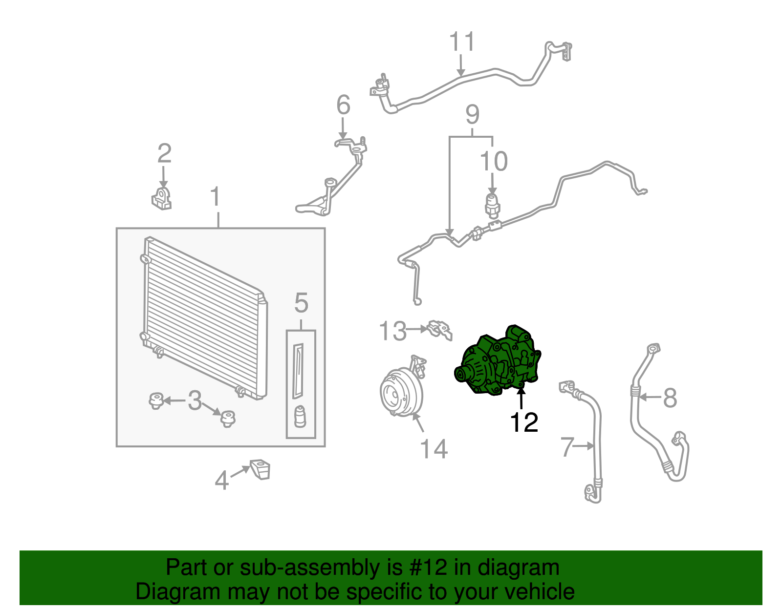 88320-48220 - 2010-2013 Lexus RX350 - A/C Compressor | My L Parts