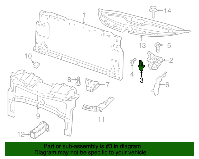 2015-2017 Chrysler 200 Upper Bracket 68376675AA | Factory MOPAR Direct