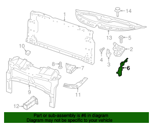2015-2017 Chrysler 200 Headlamp Bracket - Passenger Side (RH ...