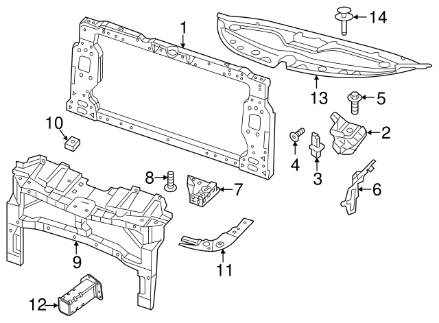 2015-2017 Chrysler 200 Headlamp Bracket - Driver's Side (LH) 68385111AA ...