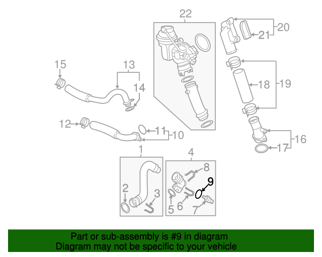 WHT-002-287-C - Engine Coolant Temperature Sensor O-Ring 2010-2018 Audi ...