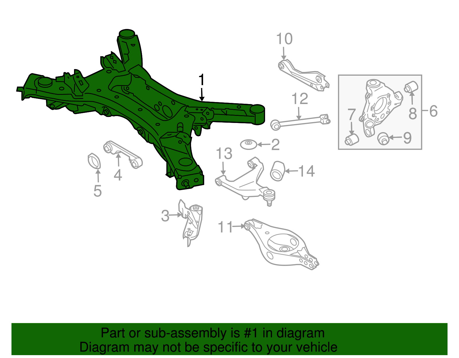 55400-3JA2C - Cross-Member 2013-2020 Nissan Pathfinder | Nissan Parts ...