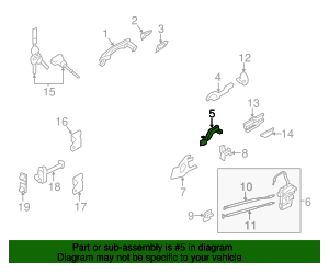 2012-2017 Hyundai Azera Handle Base Support Bracket 82485-3V000 | OEM ...