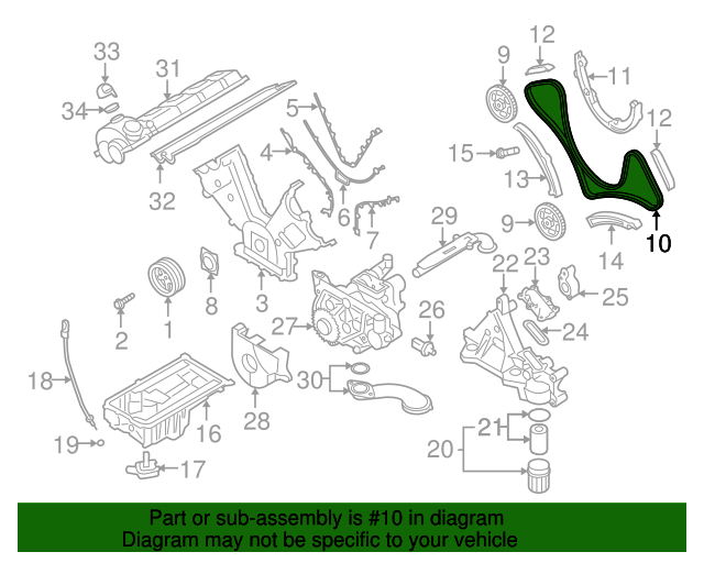 2003-2006 Porsche Cayenne Timing Chain 948-105-169-02 | OEM Parts Online