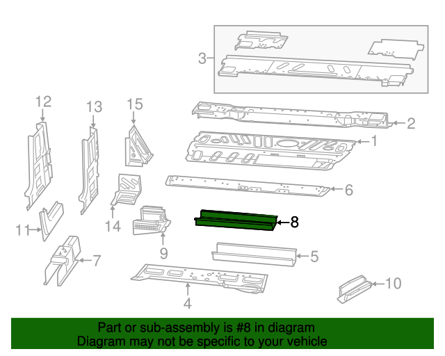 2014-2021 Ram Front Cross-Member 68166880AB | TascaParts.com