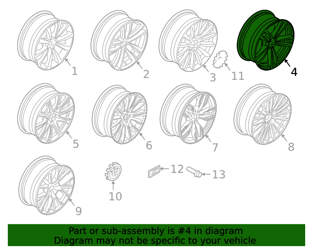 Genuine BMW 36-11-8-092-586 | 19" Style 647M Double Spoke Orbit Grey ...