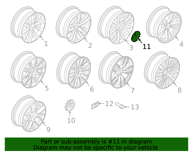 2020-2022 BMW Hub Cap 36-13-6-868-053 | BMWPartsDirect.com
