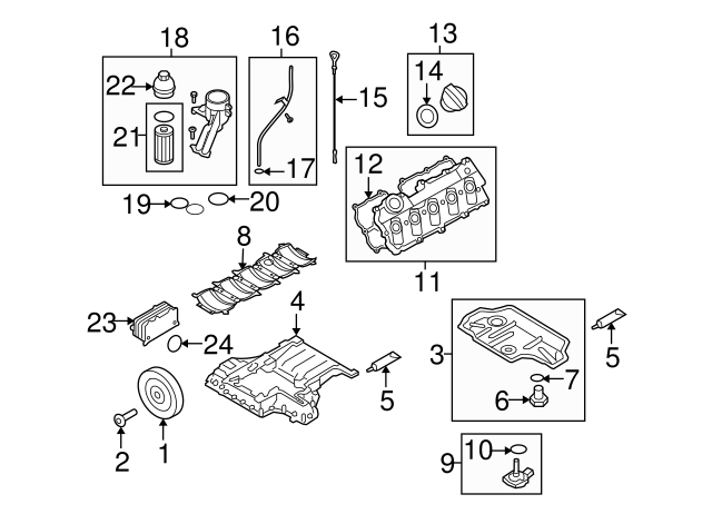 2007-2011 Audi Valve Cover 07L-103-471-Q | Audi USA Parts