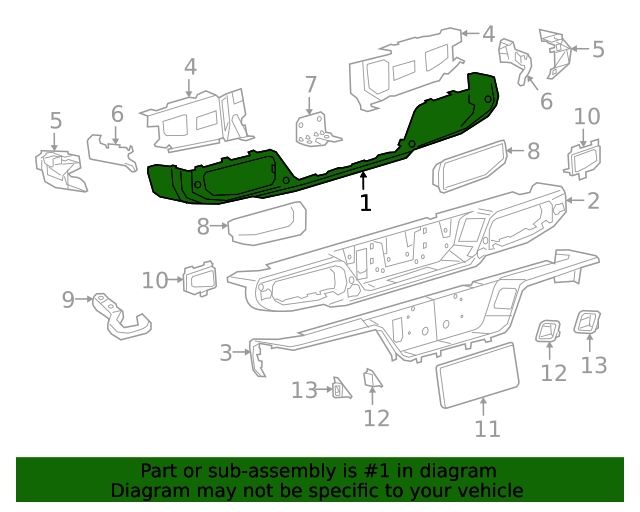 6RG14RXFAA - Bumper - 2020-2023 Jeep Gladiator | Mopar Parts Canada