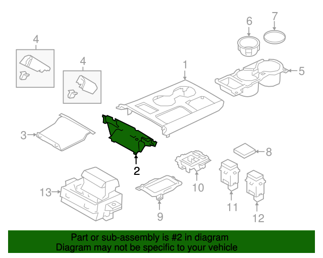 2015-2019 Subaru Tray 92173AL10A | Subaru Parts Store