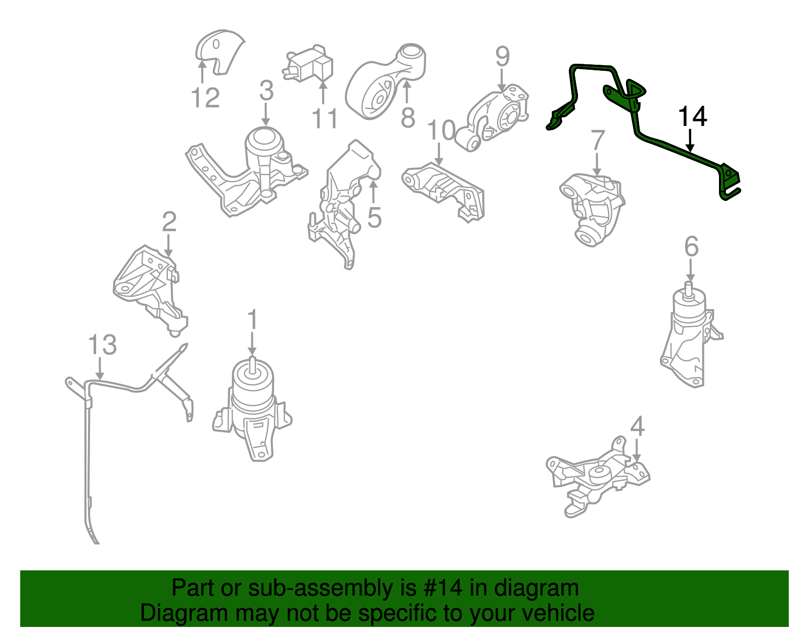 2009-2014 Nissan Murano Vacuum Line 11227-JP01C | My Nissan Part