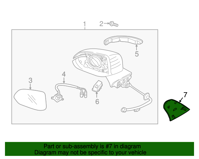 Hyundai - 87608-D2000 - Cover Assembly O S Mirror Right-hand - 2017 ...