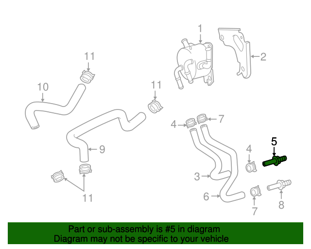 2010-2019 Toyota Inlet Hose Union 90404-14027 | Toyota Parts Center