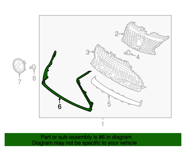 2018-2021 Lexus Grille Surround 53121-11010 | Lexus Parts Outlet