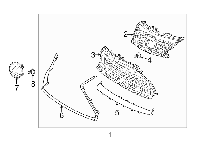 53101-11060 - Grille Assembly 2021-2023 Lexus | Longo Lexus Parts