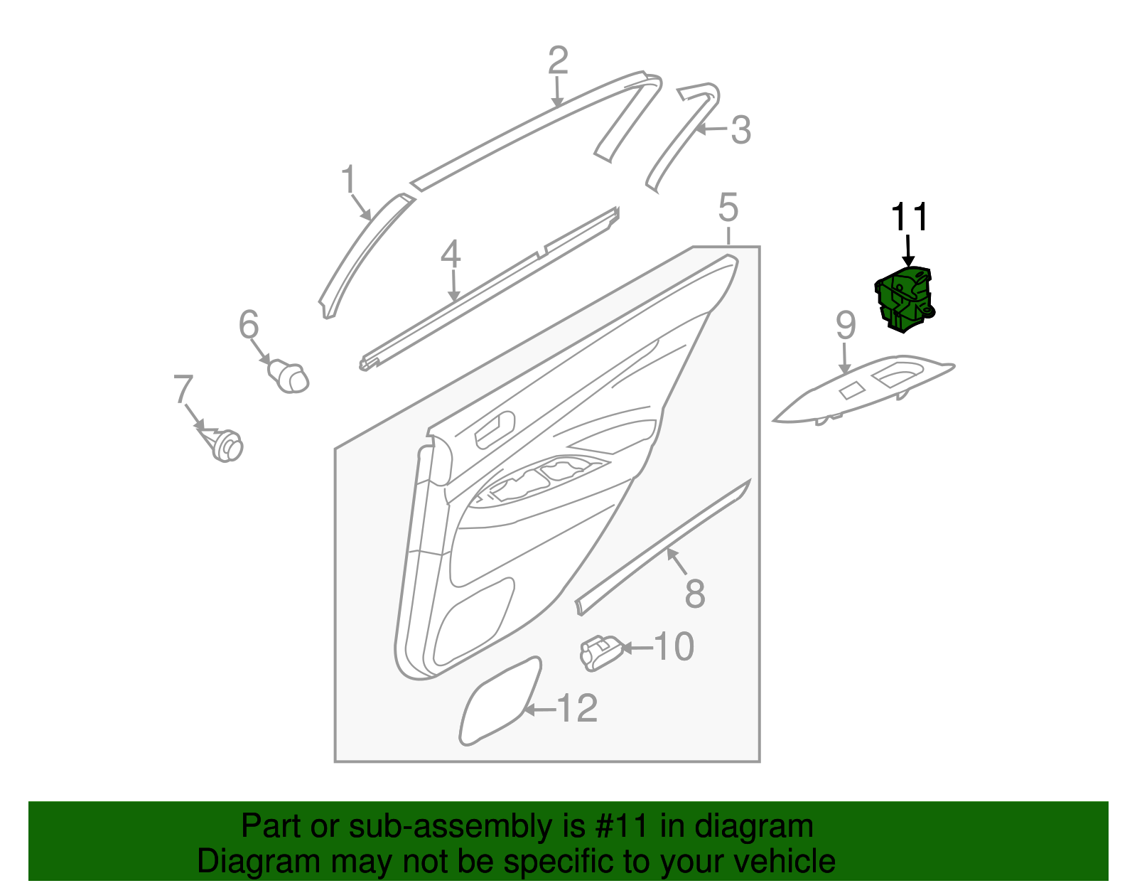 2007-2017 Infiniti Window Switch 25411-JK05A | Grubbs Infiniti Grapevine