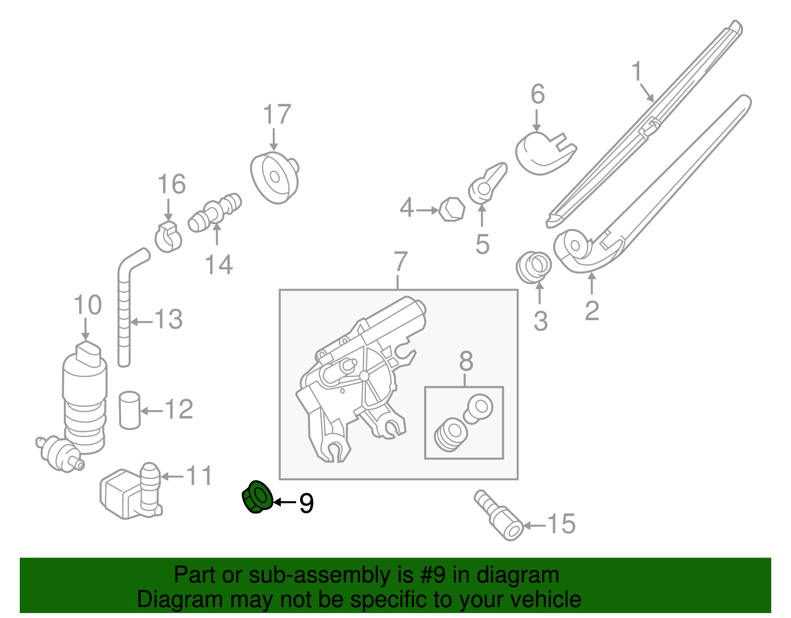 N-907-143-03 - Wiper Motor Nut 1999-2025 Volkswagen | AutoNation Parts