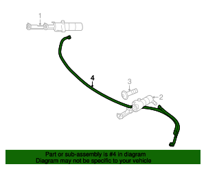 212-860-00-92 - Headlight Washer Hose 2010-2014 Mercedes-Benz ...