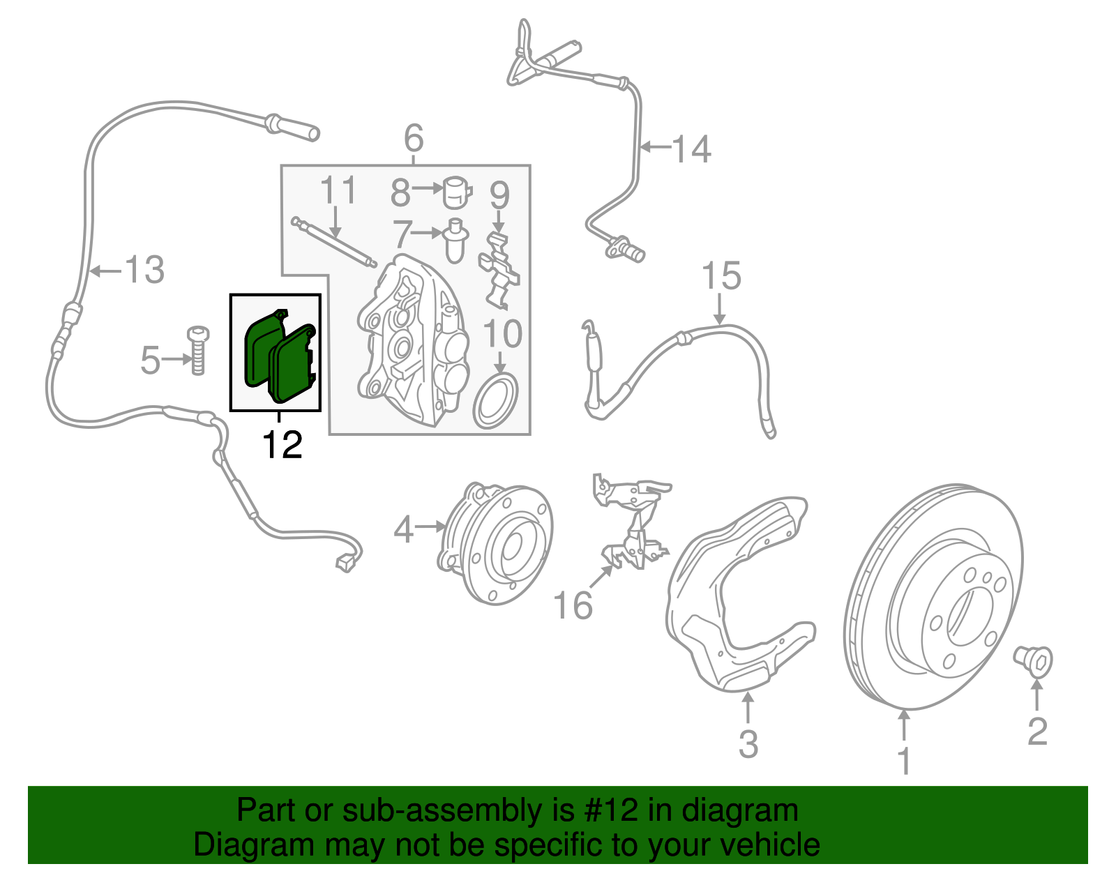 34116878882 - 2014-2020 BMW Disc Brake Pad Set Front (34-11-6-878-882 ...
