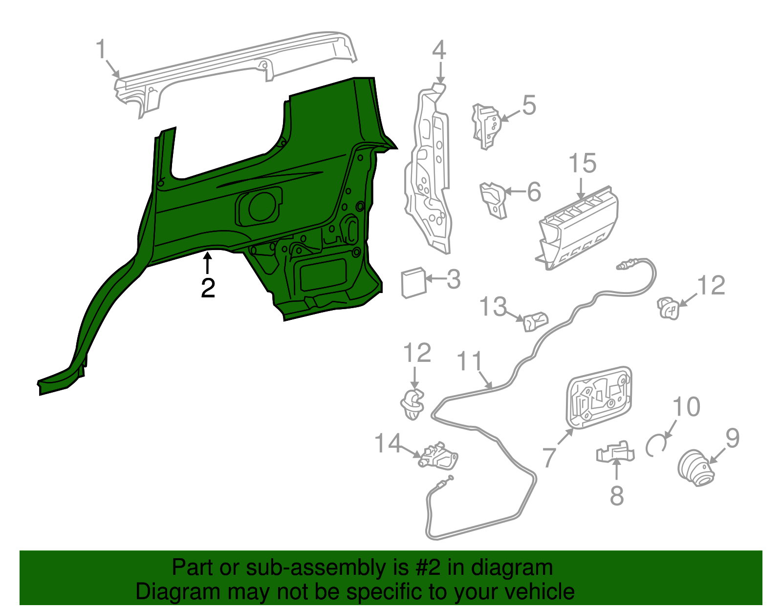 60162-60B60 - Lower Quarter Panel - 2008-2021 Toyota Land Cruiser | OEM ...