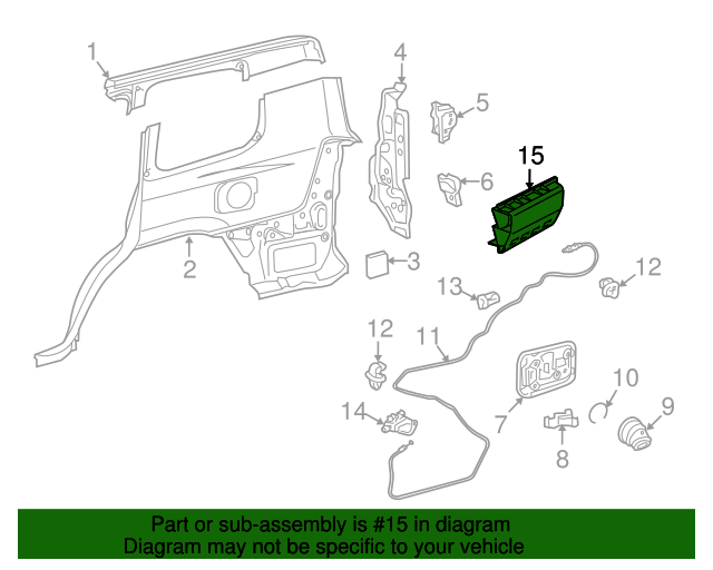 2008-2021 Toyota Land Cruiser Pressure Vent 62903-60091 | Toyota Parts ...