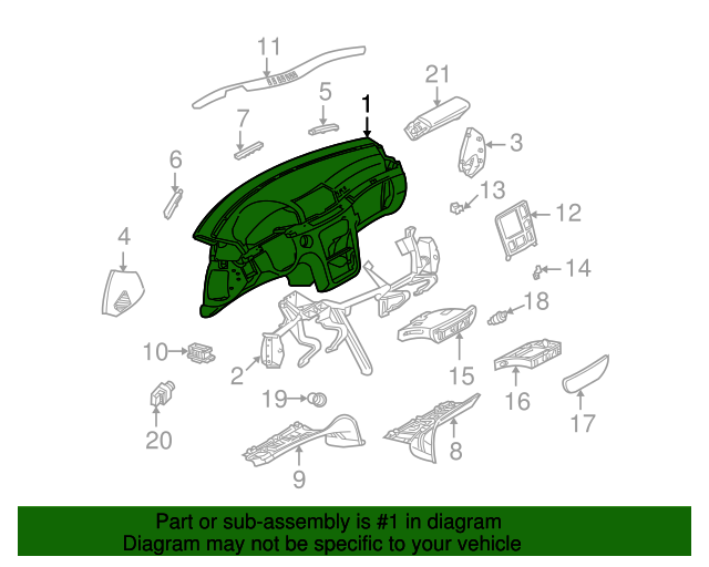 220-680-32-87-1A20 - Instrument Panel 2003-2006 Mercedes-Benz ...