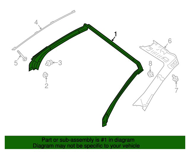 231-720-00-78 - Windshield Frame Weatherstrip Seal 2013-2020 Mercedes ...