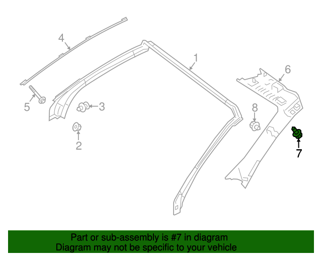 011-988-23-78 - Header Cover Upper Clip 2000-2020 Mercedes-Benz ...
