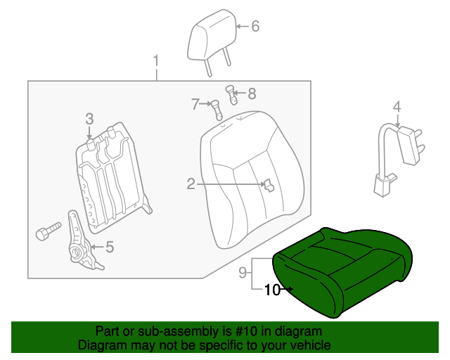 BL8D-88-161-65 - Seat Cover 2001-2003 Mazda | AutoNationParts.com