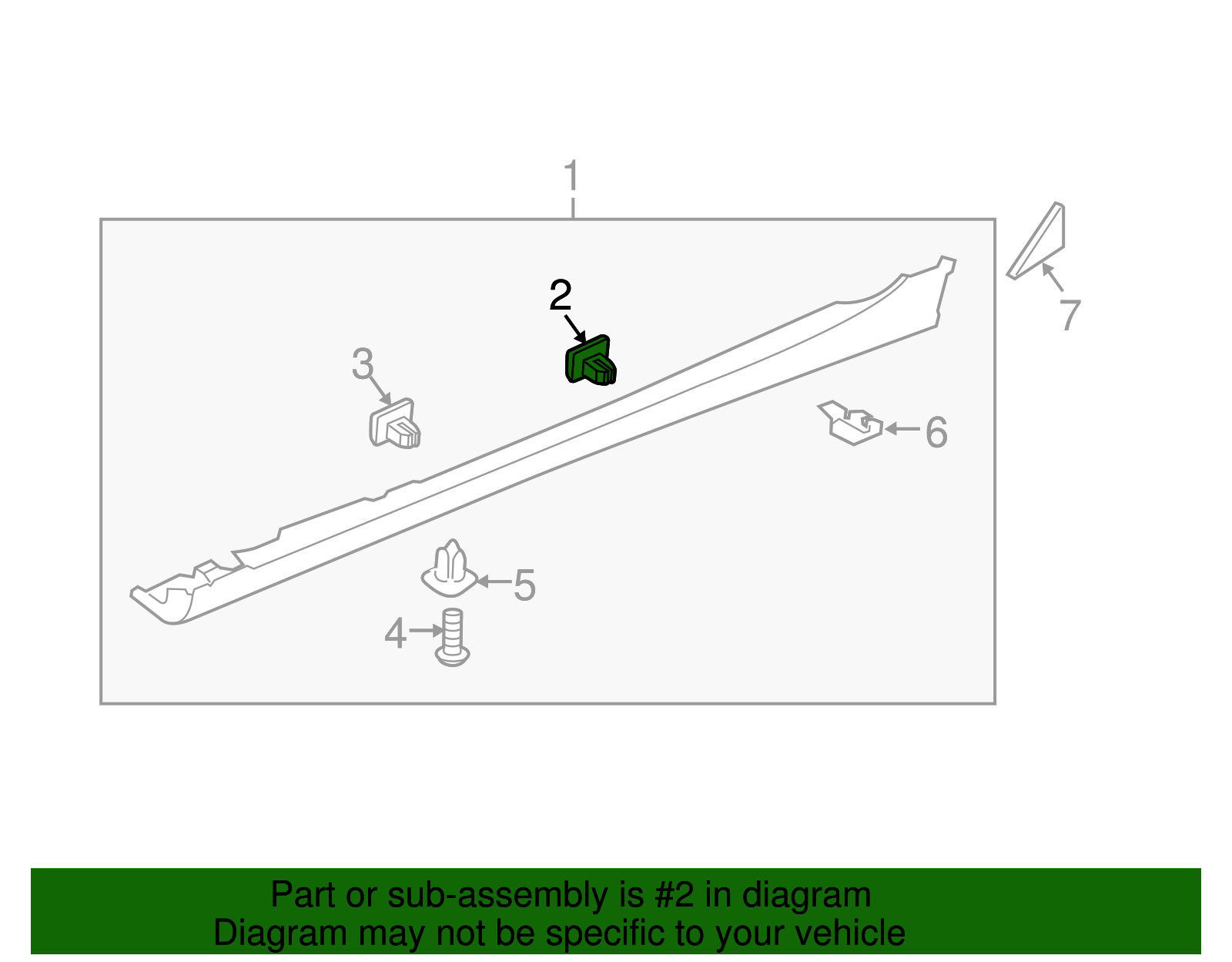 2005-2017 Hyundai Rocker Panel Molding Clip 87756-2E000 | Hamilton ...