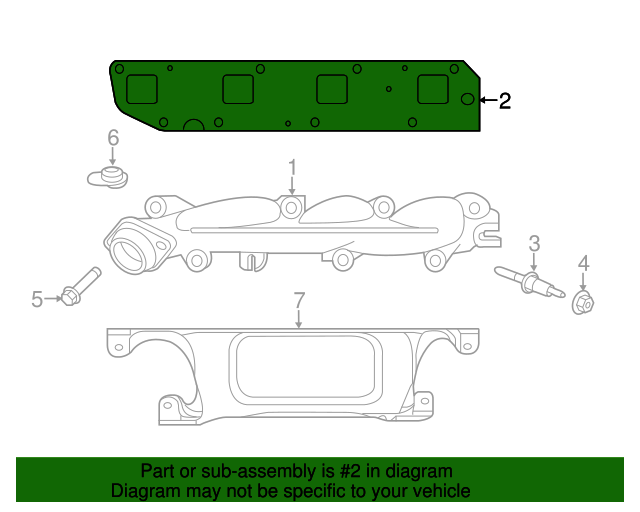 2009-2023 Mopar Gasket - Passenger Side (RH) 5045496AA | TascaParts.com