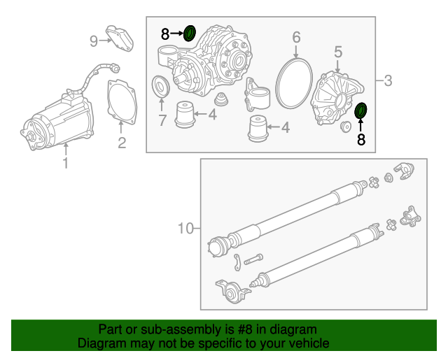 2007-2024 GM Differential Drive Pinion Gear Seal 23276834 GM ...