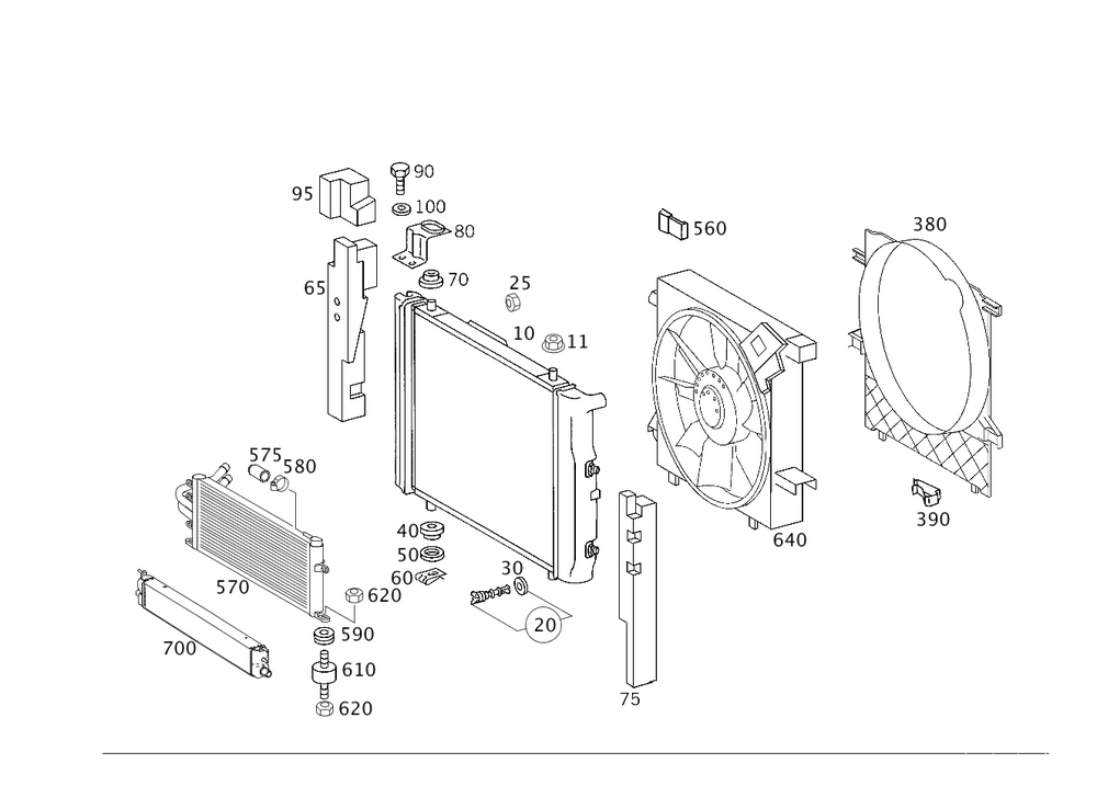 461-500-01-02 - Radiator 2009-2015 Mercedes-Benz G550 | Mercedes-Benz ...