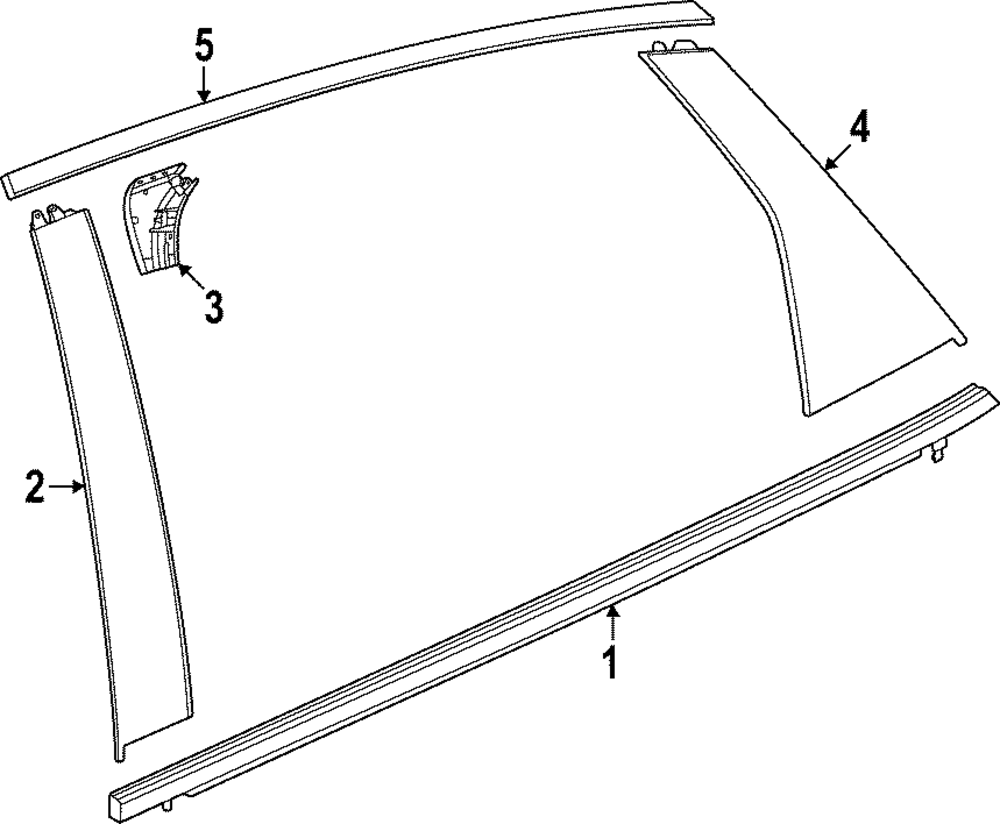 72925-T43-J01 - Door Reveal Molding 2022-2024 Honda Civic | Honda Parts ...