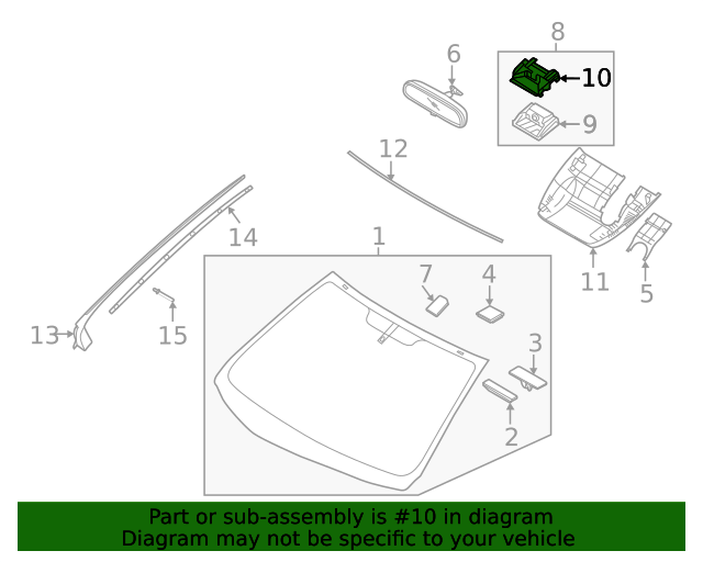 2021-2023 Hyundai Elantra Lane Departure System Camera Bracket 99216 ...