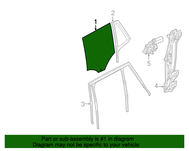 51357388869 - 2016-2021 BMW X1 Movable Glass (51-35-7-388-869) | BMW of ...