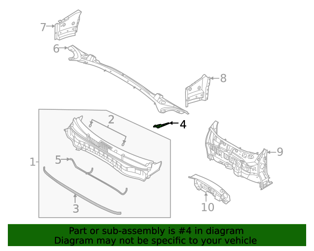 2021-2022 Kia Seltos Side Cover 86154-Q5000 | TascaParts.com