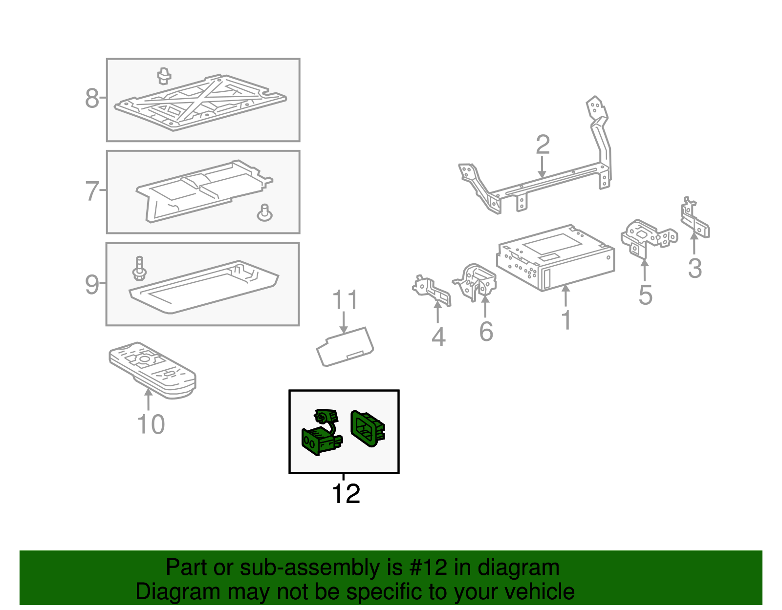 2011-2020 Toyota Sienna Switch Bezel 84656-08020 | Toyota Parts Center