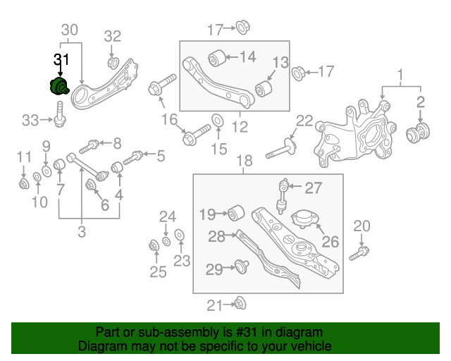 2016-2023 Hyundai Trailing Arm Bushing 55275-D3000 | OEM Parts Online