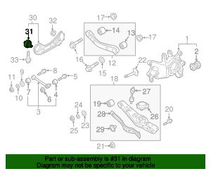 Genuine Trailing Arm Bushing for 2016-2024 Hyundai | Part# 55274-D3000 ...