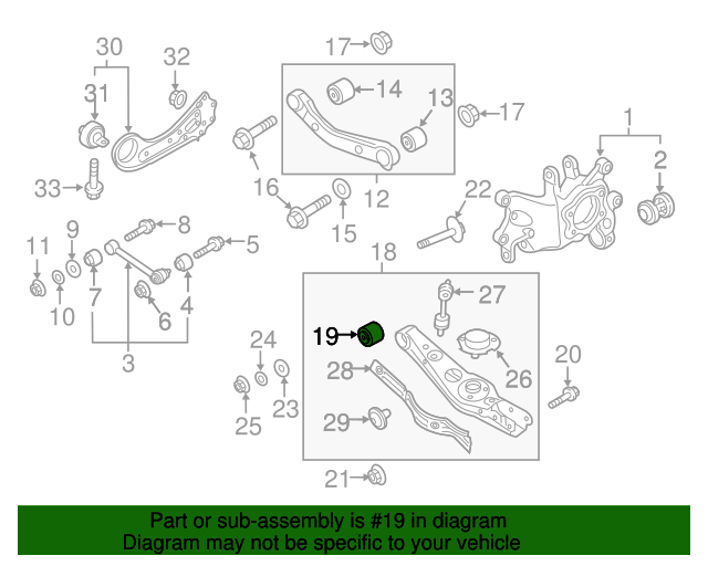 2016-2022 Hyundai Lower Control Arm Bushing 55215-C5000 | OEM Parts Online