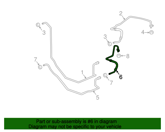 2019-2024 GM Automatic Transmission Fluid Cooler Outlet Line 84211765 ...